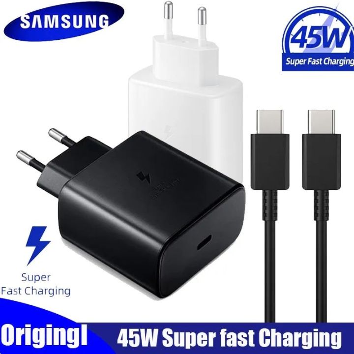Original Samsung 45W PD Super Fast Charger Power Adapter For Samsung Galaxy S22 S21 S23 Ultra ...