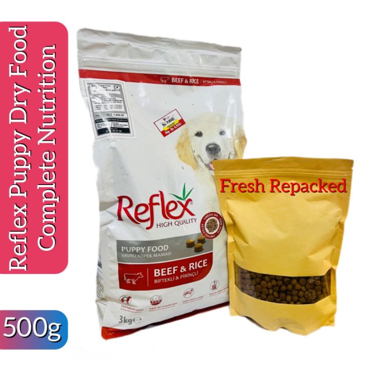 Reflex Puppy Dog Food 500g (Repacked) Beef & Rice Flavored | Daraz.lk