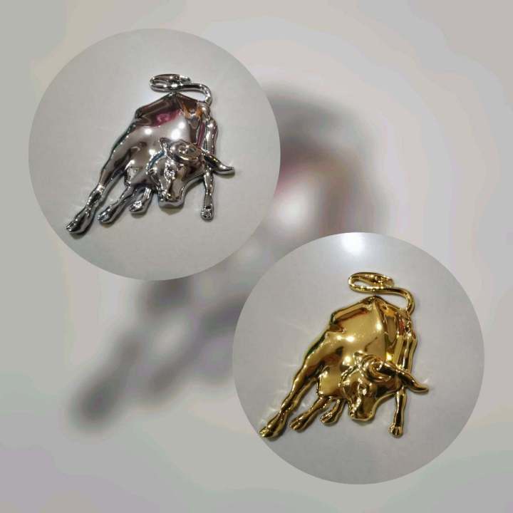 Metal bull logo car auto decorative emblem sticker decal material ...