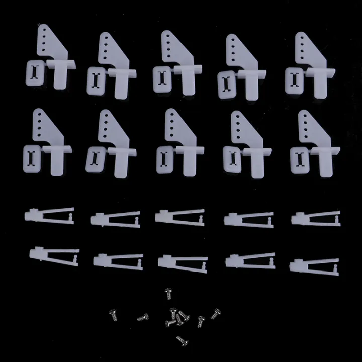 10 Sets Medium Lock On Nylon Control Horn And Clevis 21mm Set Rudder ...