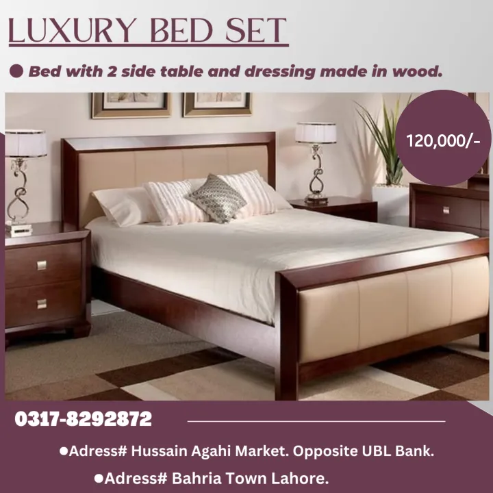 Wooden Bed set | Daraz.pk: Buy Online at Best Prices in Pakistan | Daraz.pk