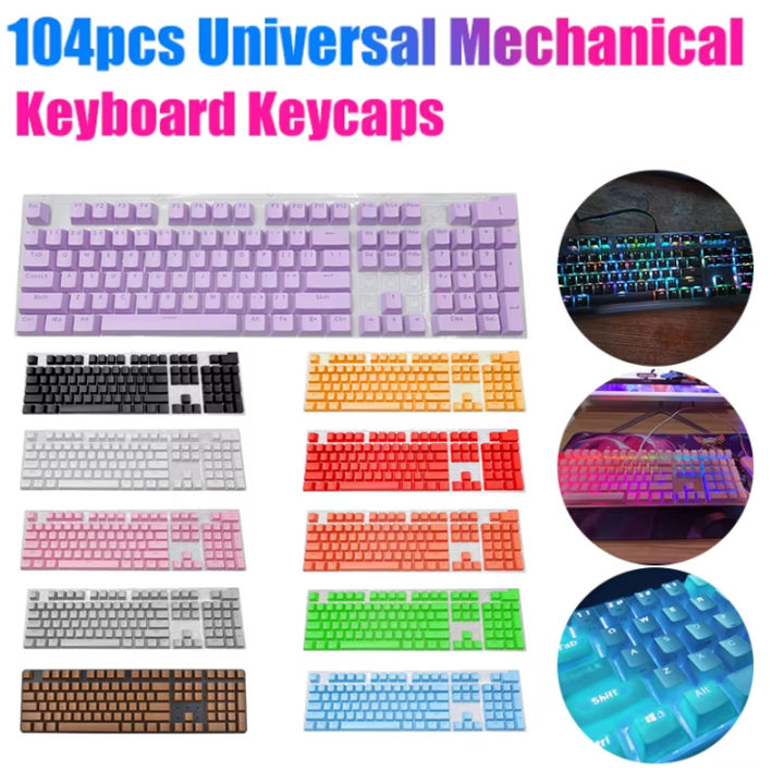 104pcs Universal Mechanical Keyboard Keycaps Ergonomic Blank Keycaps ...