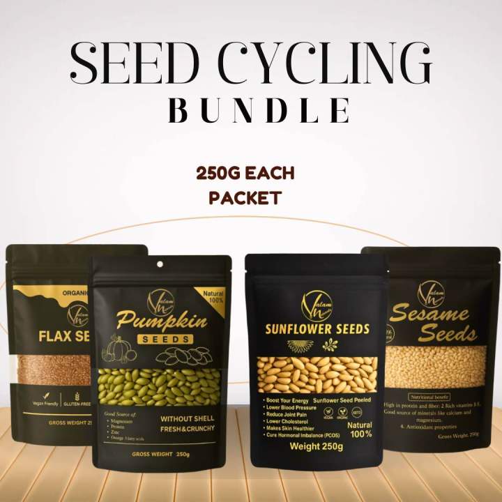 Seed Cycle for PCOS Kit 240g Each | PCOS Seed Cycling | Pumpkin ...