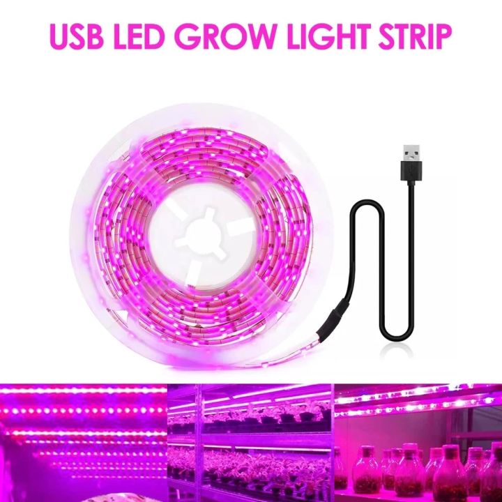 5V USB Led Plant Grow Light Full Spectrum Phyto Lamp 1m 2m 3m Strip For ...