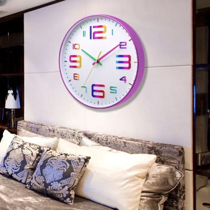 12 Inch Living Room Wall Clock Home Fashion Modern Simple Nordic Quartz ...