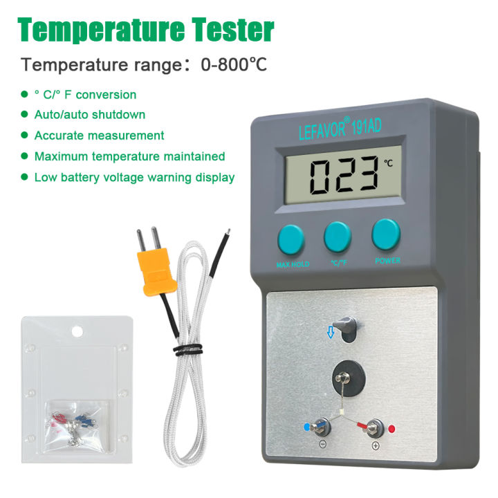 LF191AD Soldering Iron Tip Thermometer Temperature Tester 0-800 C with ...