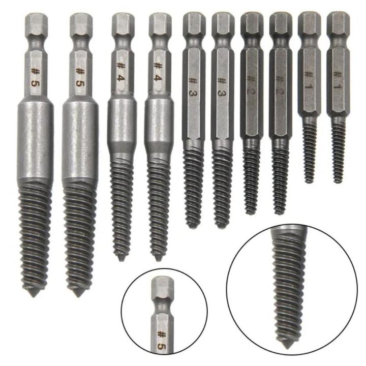 10pc Hexagonal Shank Broken Head Screw Extractor,Material High-quality ...