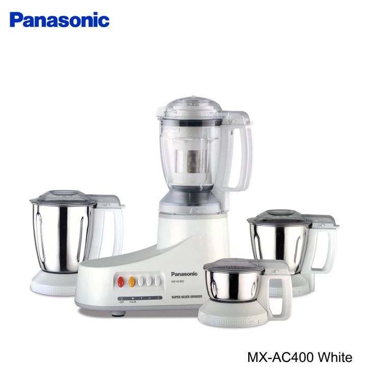 PANASONIC MX-AC400 White 550 Watt Juicer Mixer Grinder With 4 Jars (White) | Daraz.com.np