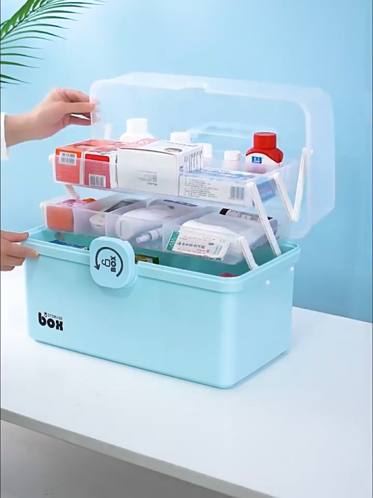 Medical kit Household Large capacity multi-layer storage box Large ...