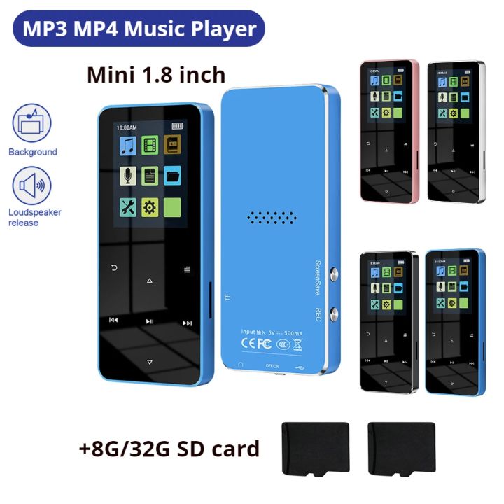 Mini 1.8 inch Metal Touch MP3 MP4 Music Player Bluetooth 5.0 Hifi ...