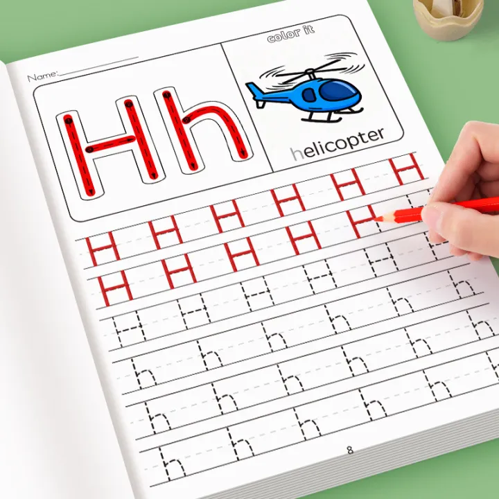 32-Page English Alphabet Writing Workbook with Colorful Letter Practice ...