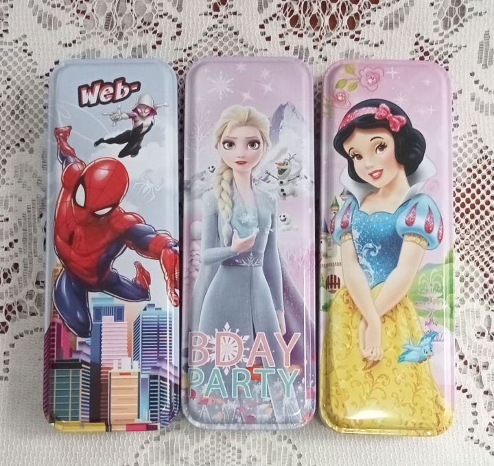 Disney characters tin geometry box with two compartments | Daraz.pk