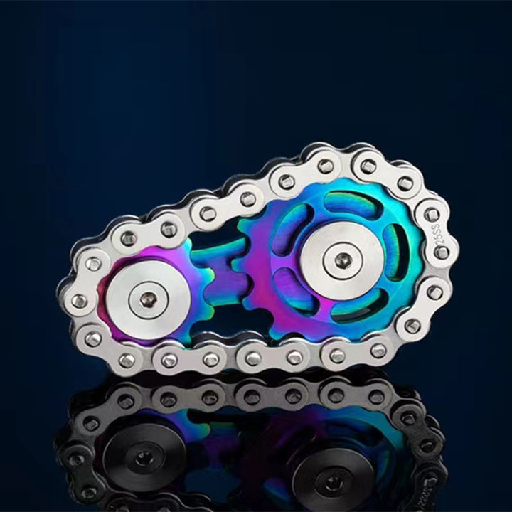 Metal Hand Spinner Chain Gear Metal Fidget Spinner Adult EDC Fidget ...