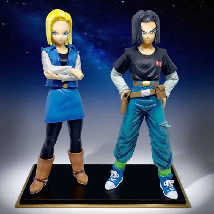 Bandai Anime Dragon Ball Z Android 17 18 Figure Android 18 PVC Action ...