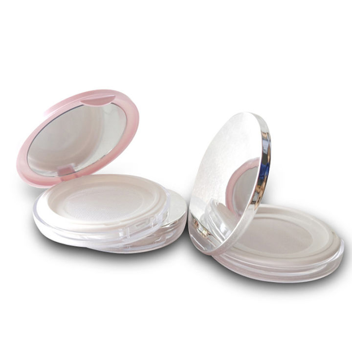 1pc Portable Ultra-thin Plastic Powder Box Loose Pot Travel Makeup Jar ...
