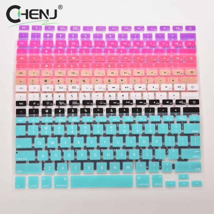 Colorful Silicone Keyboard Cover Sticker For Macbook Air 13 Pro 13 15 ...