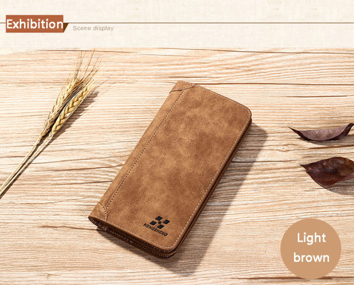 Hengsheng Men’s Long Wallet – Retro Korean Style Clutch with Large ...