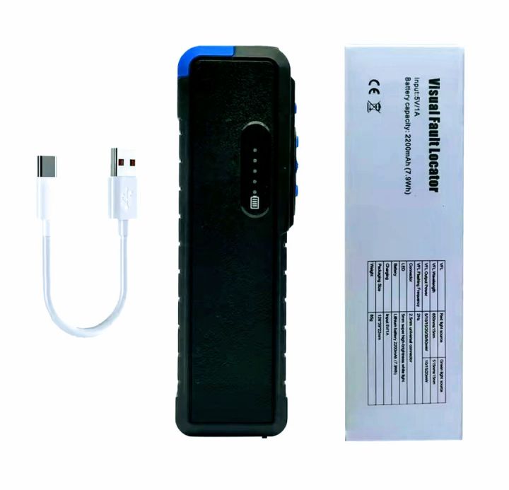 Rechargeable Visual Fault Locator VFL Red Laser Pen for Optical Fiber ...