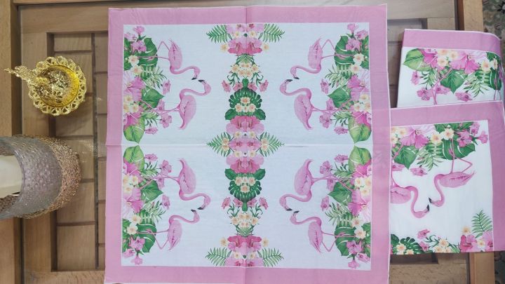 2*Flamingo theme decoupage napkin | Daraz.pk