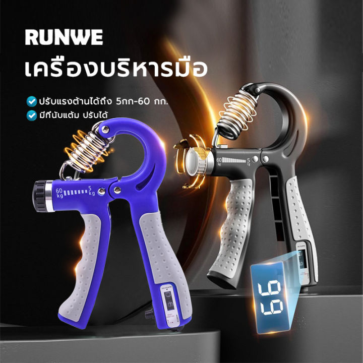 Count grip 5-60kg adjustable hand grip wrist grip hand gripper finger ...