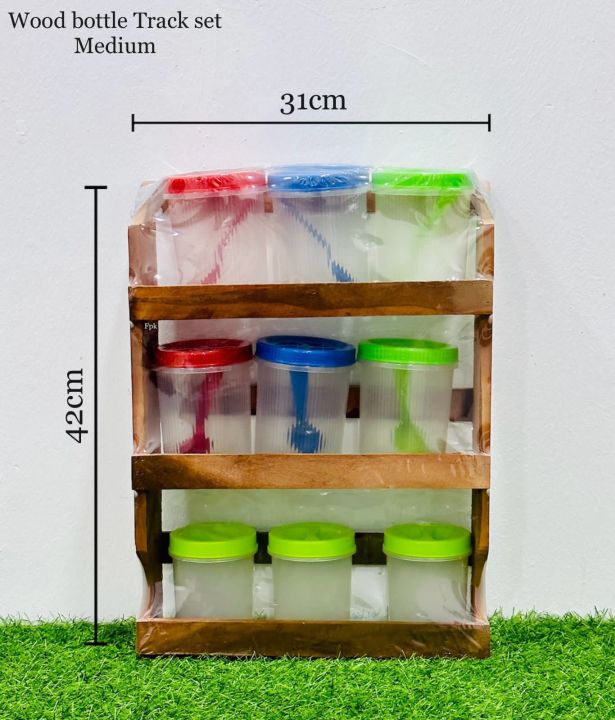 Wood Bottle Track Set Medium | Daraz.lk