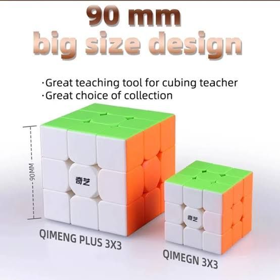 (cube stand free) Big size Rubics Cube, QiYi QiMeng Plus (90mm) 3x3 ...