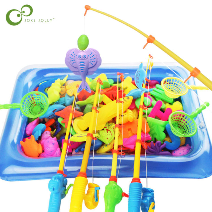Kids' Fishing Toy Set Play Water Toys for Baby Magnetic Rod and Fish ...