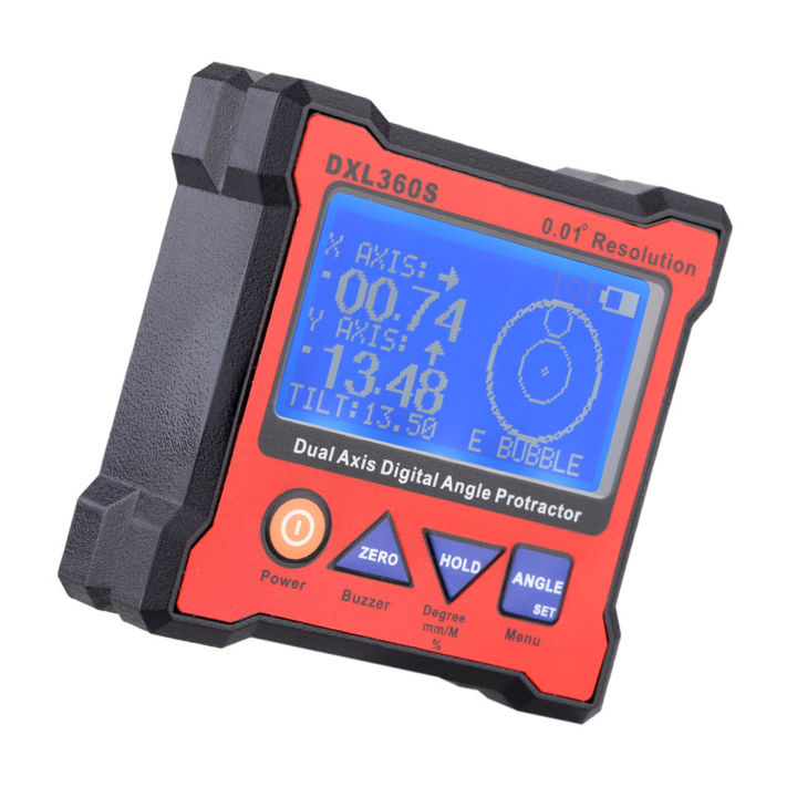 DXL360S/DXL360 Dual Axis Digital Angle Protractor with 5 Side Magnetic ...