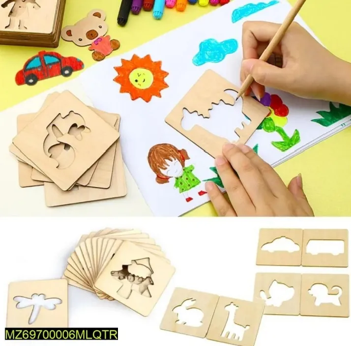 8 Pcs wooden drawing boards | Daraz.pk