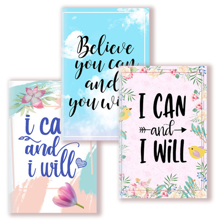 A5 Notebook Note Book Motivational Quote - I Can and I Will - Sketch ...