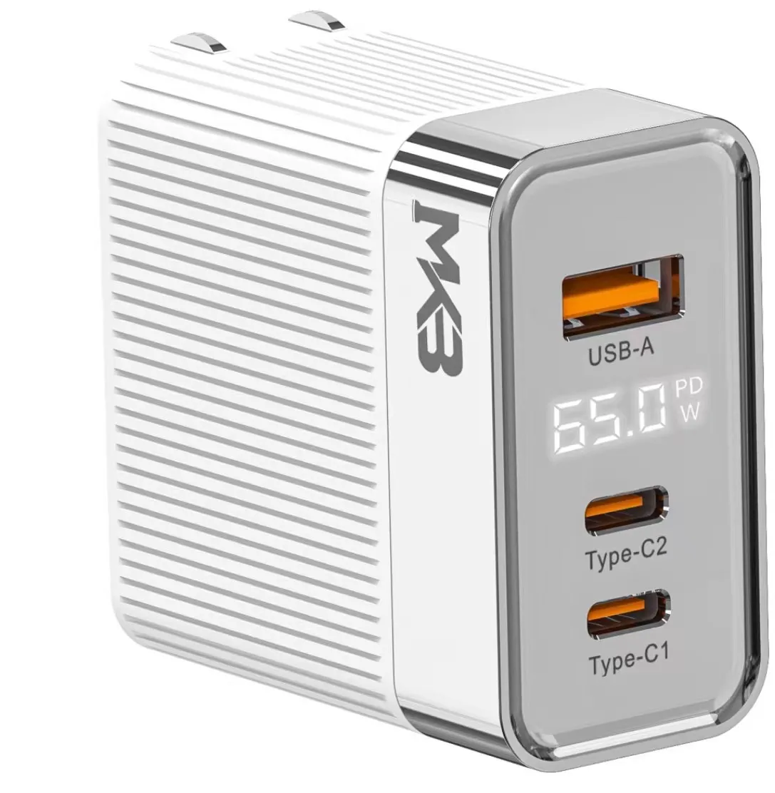 MKB 65W GaN Quick Charger 1 USB-A+2 Type-c