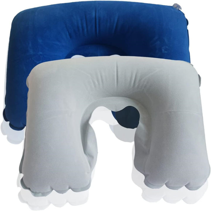 Portable U Shape Inflatable Travel Pillow Adjustable Travel Inflatable ...
