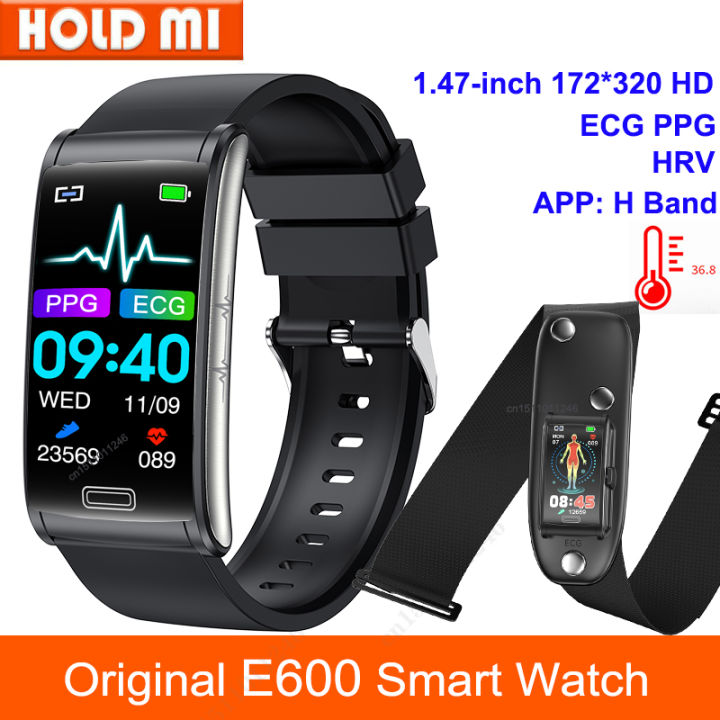New E600 ECG Smart Watch Men Non-invasive Heart Rate Blood Pressure ...
