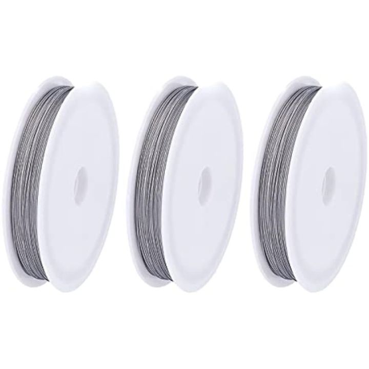 3 Roll 0.45mm Bead Stringing Wire Stainless Steel Wire Nylon Coated ...