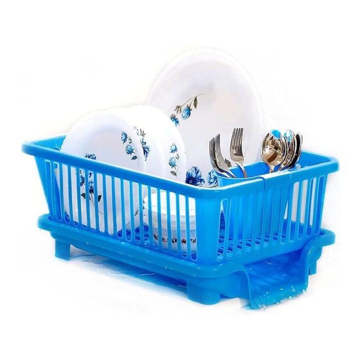 Fancy Plate Rack 3 in 1 Large Durable Plastic Kitchen Sink Dish Drying ...