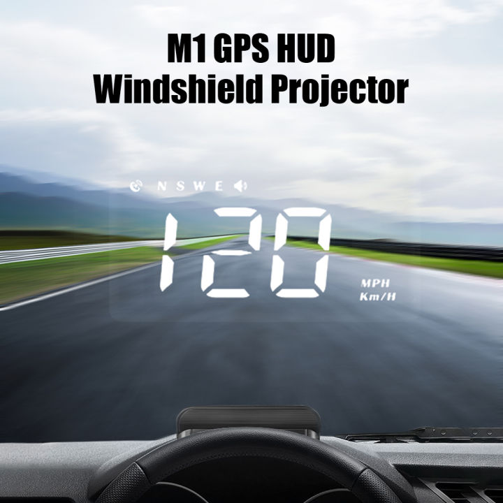 M1 GPS HUD Car Head Up Display Speedometer Speed Test Alarm System ...