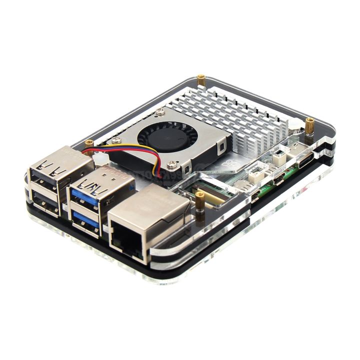 Raspberry Pi 5 Shell 5-Layer Acrylic Protective Shell Supports the ...