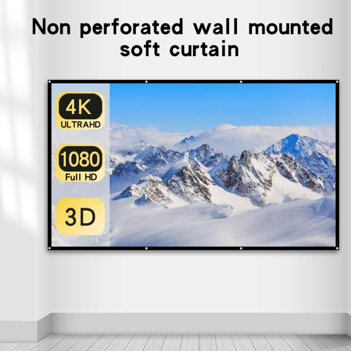Easy folding projection screen 60-150 inch easy tent 16:9 outdoor full ...