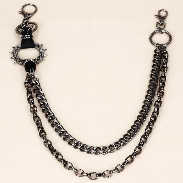 Punk Waist Chains Rock Hip Hop Spiked Pant Trouser Chain Pendant Retro ...