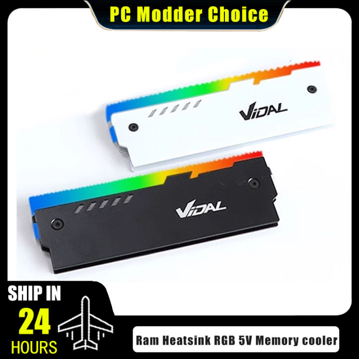 Desktop Computer Ram Heatsink ARGB DDR4 DDR3 Universal Memory Heat Sink Addressable Black ...