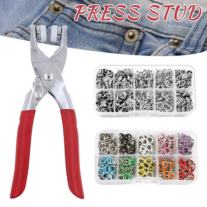 50/100pcs Metal Snaps Buttons With Fastener Pliers Press Tool Kit DIY ...