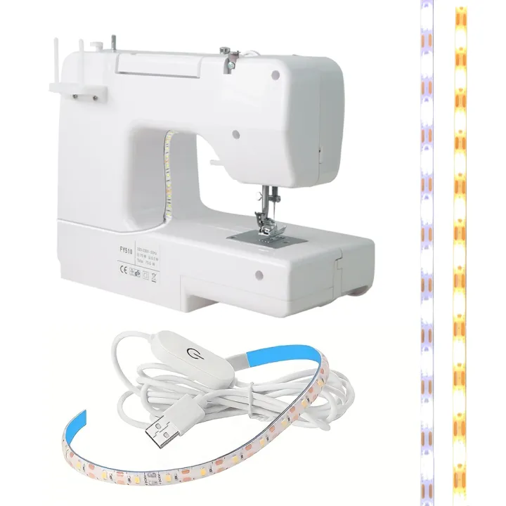 1PC 5V LED sewing machine light strip, USB powered self adhesive backing can be cut freely ...