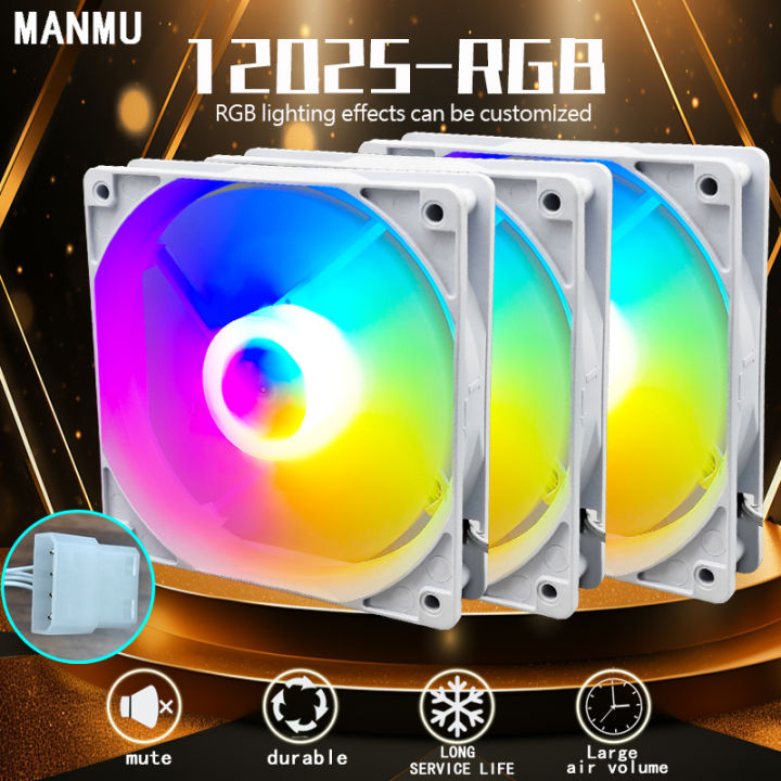 Manmu Big Promotion 120mm PC Case Fan RGB LED Computer Air Cooling Fans ...