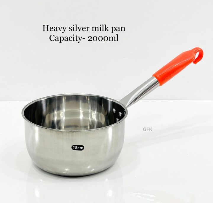 Heavy Silver Milk Pan 2000ml 18 cm | Daraz.lk