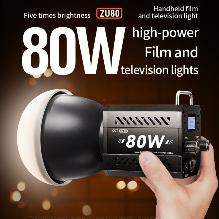 ZU80 COB camera light 80W LED fill light 2500K~6500K dual-color mini ...