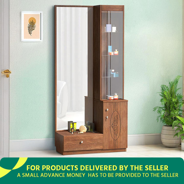 Andormahal MDF Full Glass Dressing Table- (6ft by 2.5ft by 1ft) | Daraz ...