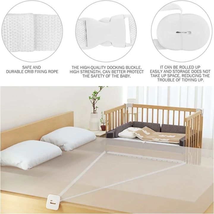 Baby Mattress Strap Belt Sheet Holder Crib Bridge Ropes Twin Connecting ...