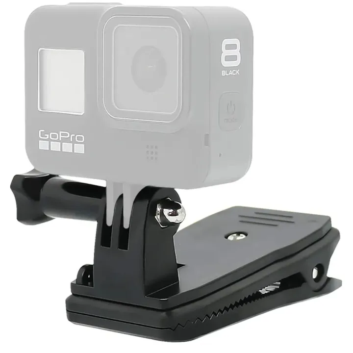 Backpack Strap Clip 360 Degree Rotation Hat Belt Clamp Mount For Gopro ...