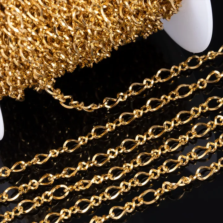 1 Meter Stainless Steel Curved Ring Twisted Chain DIY Circle Chain ...