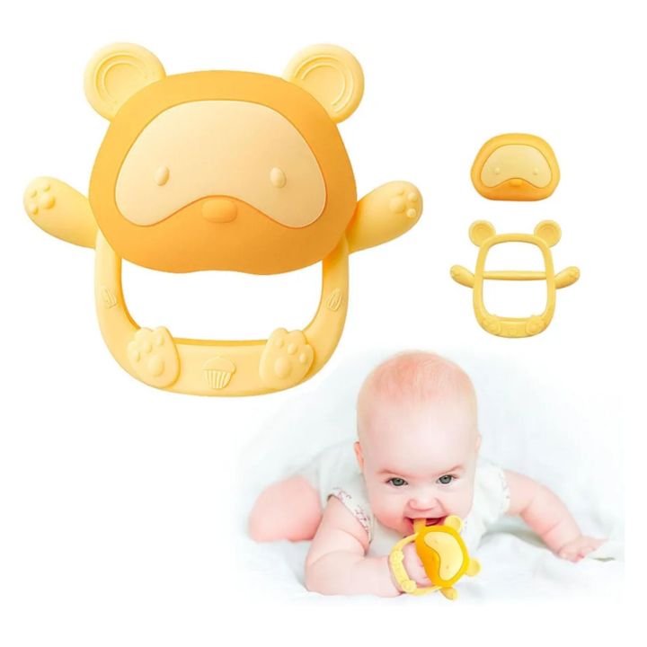 Baby Teething Ring for 3+ Months Toddlers, Silicone BPA-Free Teething ...